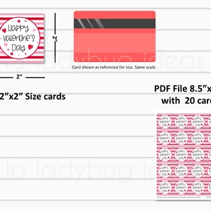 Valentine's Day Gift Tag. Digital Cookie Treat Card. Valentine Cookie ...