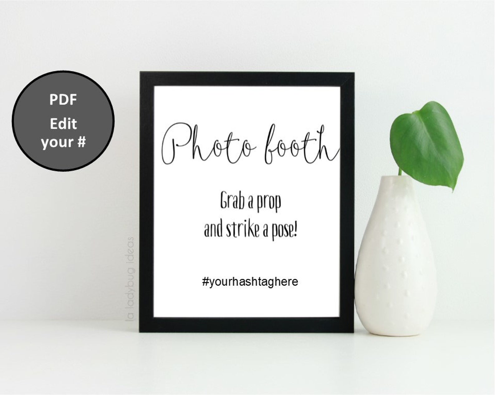 Photo Booth Prop Printable Sign Editable. Modern Wedding Sign. | Etsy