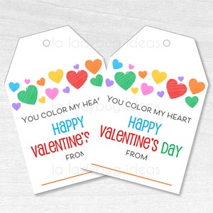 Valentine's Day Gift Tags. Gift Tags for Valentine's Day. Printable PDF ...