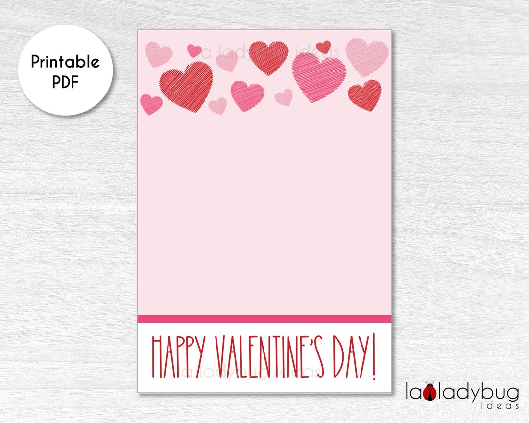 Valentine's Day Cookie Card. Happy Valentines Day Mini Card for Cookies ...