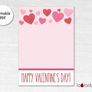 Valentine's Day Cookie Card. Happy Valentines Day Mini Card for Cookies ...