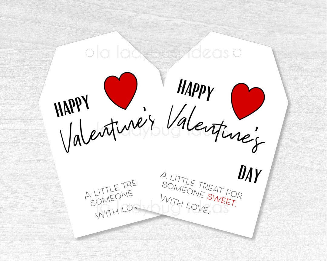 Valentine's Gift Tags. Gift Tags for Valentine's Day. Printable PDF ...