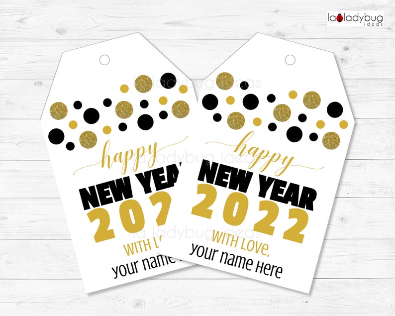 Editable New Year Gift Tags. Printable New Year Tags. Editable | Etsy