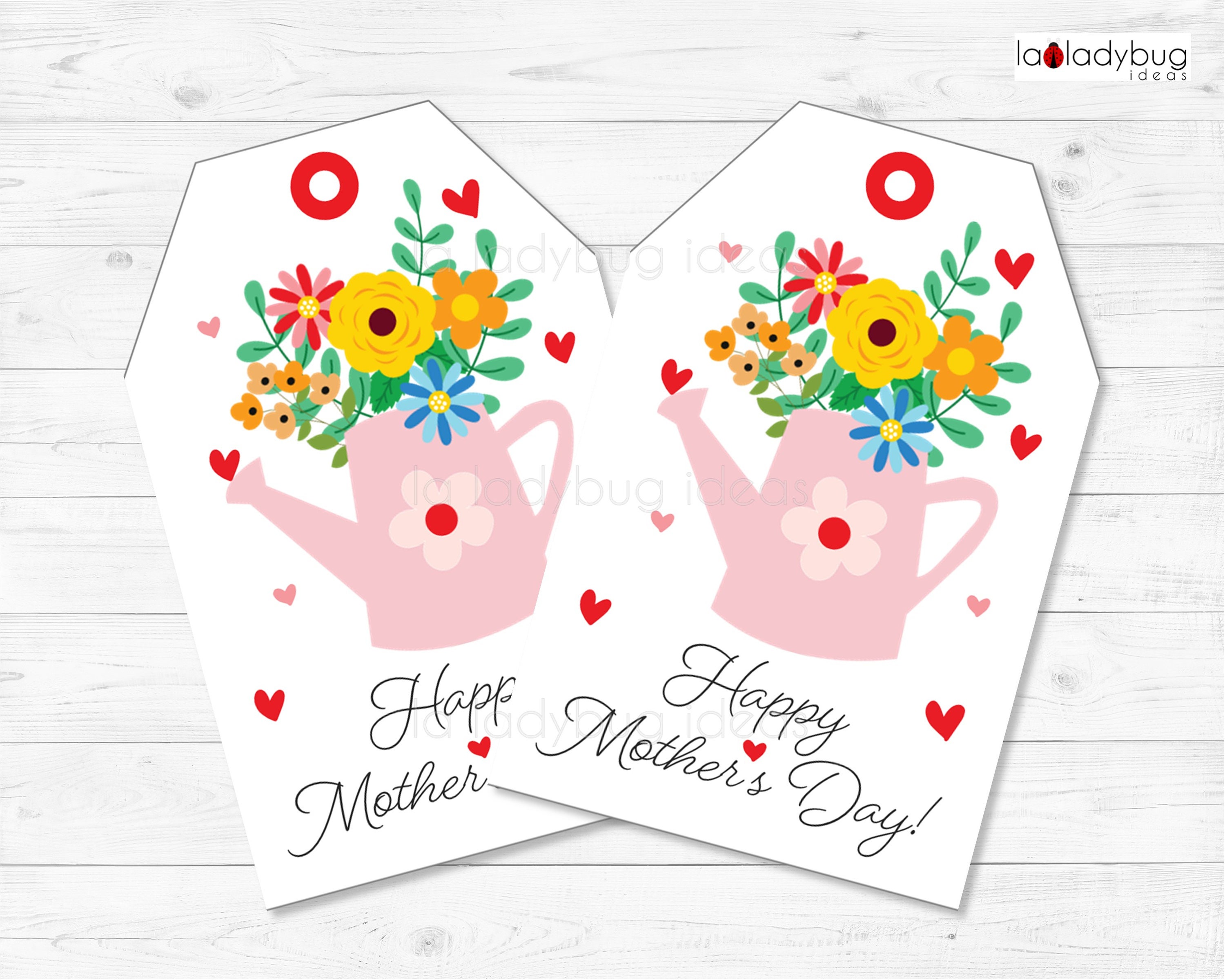 Floral Mother's Day Gift Tags, Printable Tags (PDF) - Etsy
