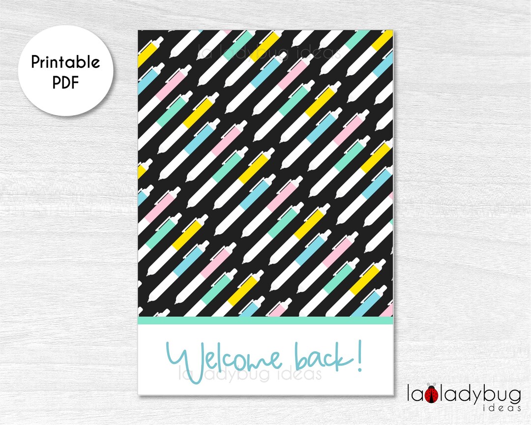 Printable Mini Cookie Card. Back to School Card for Cookies. Digital ...