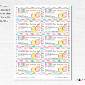 Easter Paint Your Own Cookie Instructions. Easter PYO Cookie Printable ...