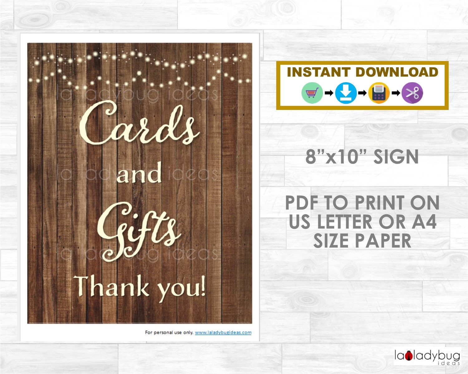 Wedding Printable Signs Bundle. Rustic Wedding Sign. PDF - Etsy