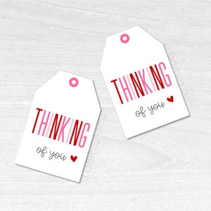 Thinking of You Gift Tag. Printable File. Printable PDF Thinking of You ...