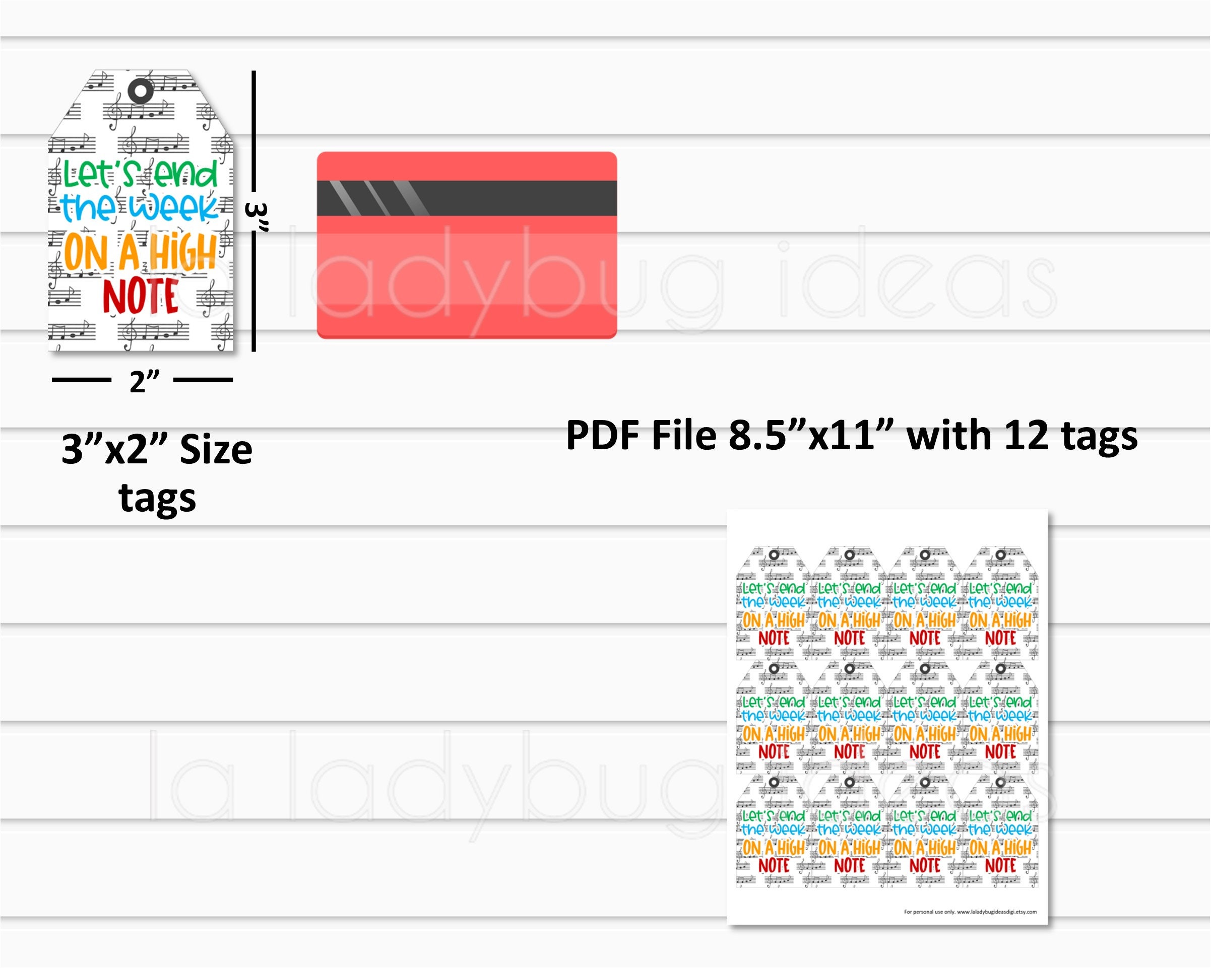 Music Theme Gift Tags. Tags for Music Camp. Printable PDF. - Etsy