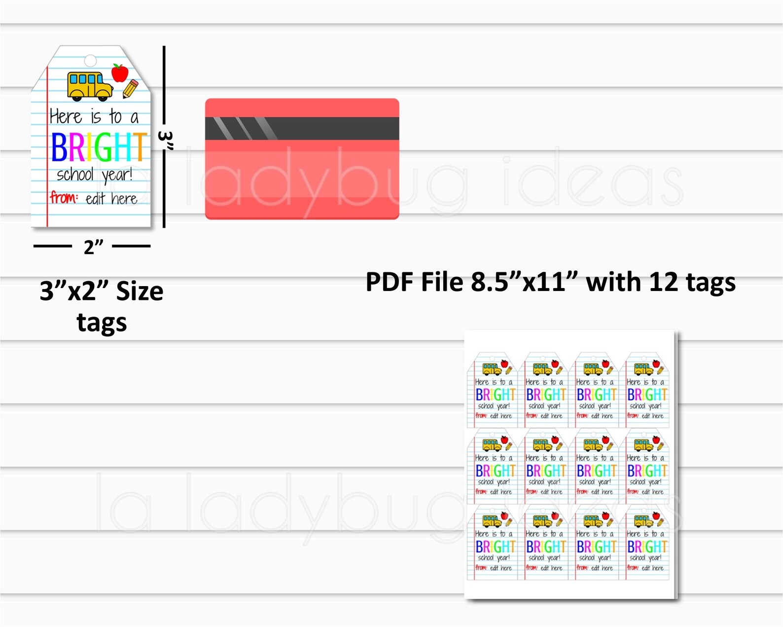 Editable Welcome Back to School Gift Tags. Back to School Printable ...