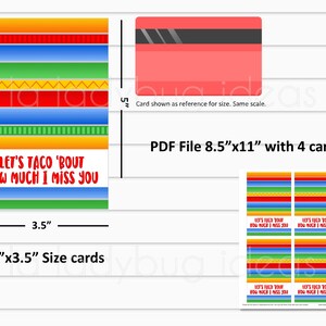 Taco Cookie Card Printable. Let's Taco Bout Card for Cookies. I Miss ...