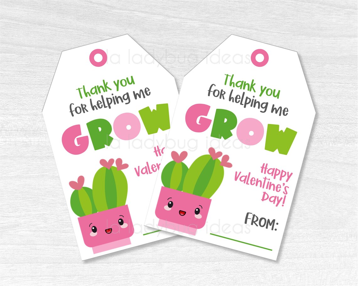 Valentine Teacher Tag. Printable Gift Tags for Valentines Day. - Etsy
