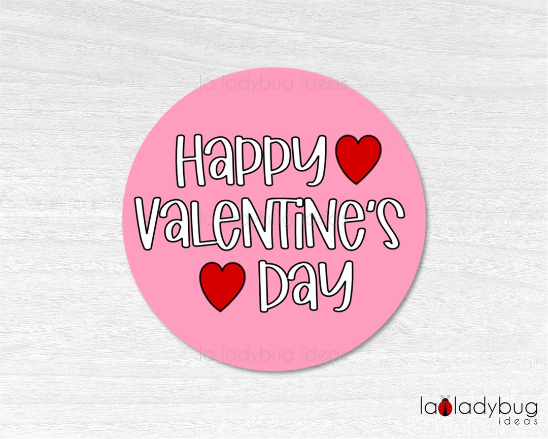 Happy Valentine's Day Tag: Printable Stickers (instant Download) - Etsy