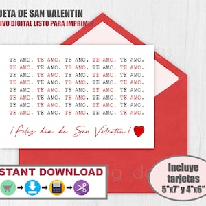 Tarjeta De San Valentin Para Imprimir. Feliz Dia De San Valentin ...