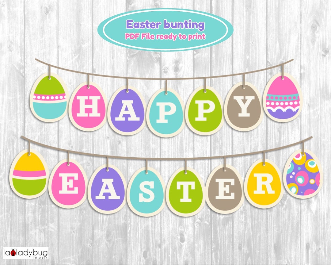 Easter Bunting Classroom Decoration. Easter Banner. PDF File Ready to ...