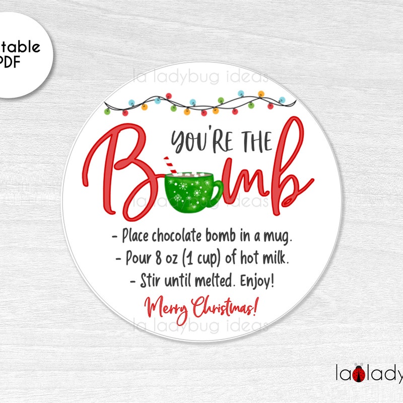 Chocolate Bomb Label Pdf - Etsy UK