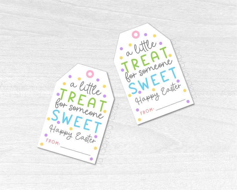 Easter Treat Tags, Printable Gift Tags (PDF) - Etsy