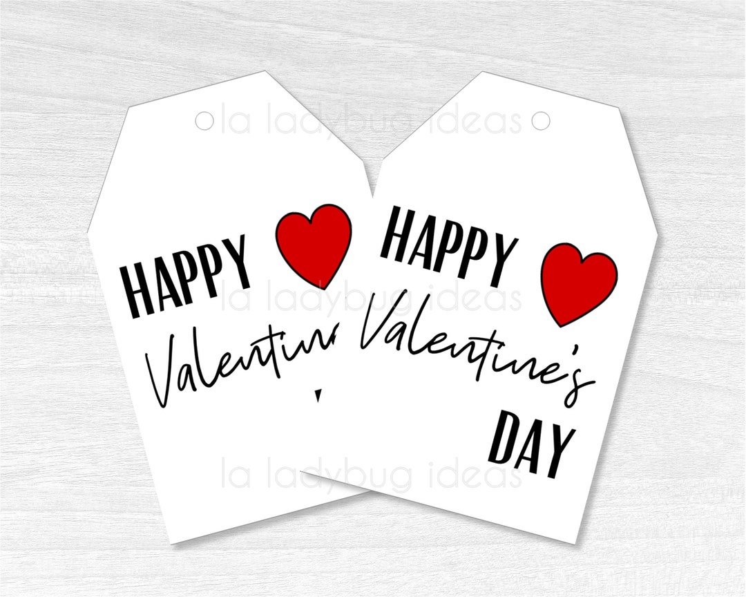 Valentine's Gift Tags. Gift Tags for Valentine's Day. Printable PDF ...