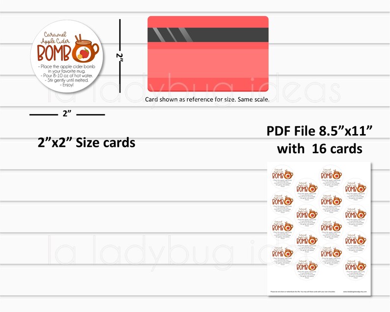 Apple Cider Bomb Tag. Printable Tags for Apple Cider Bomb. - Etsy
