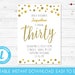 Editable Thirty Birthday Invitation. 30th Birthday Party - Etsy