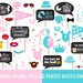 Gender Reveal Baby Shower Photo Booth Props. Pink and Aqua. Printable ...