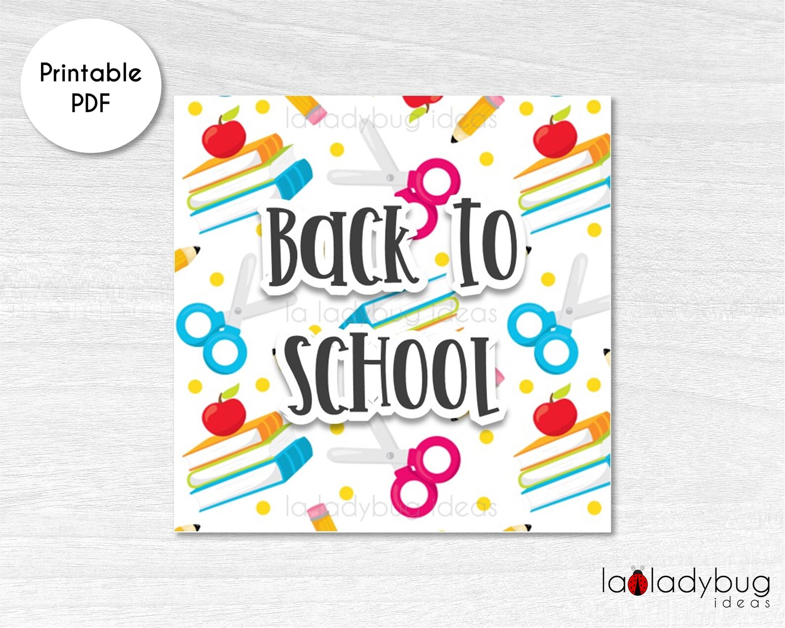 Printable Cookie Square Tag. Back to School Square Card for - Etsy