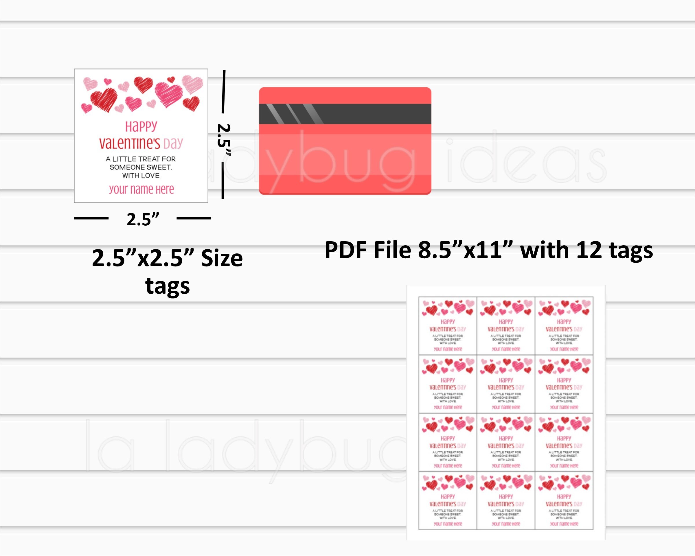 Editable Valentine's Day Gift Tags. Printable Valentines | Etsy