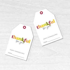 Thanksgiving Gift Tags. Printable Gift Tags for Thanksgiving. PDF ...