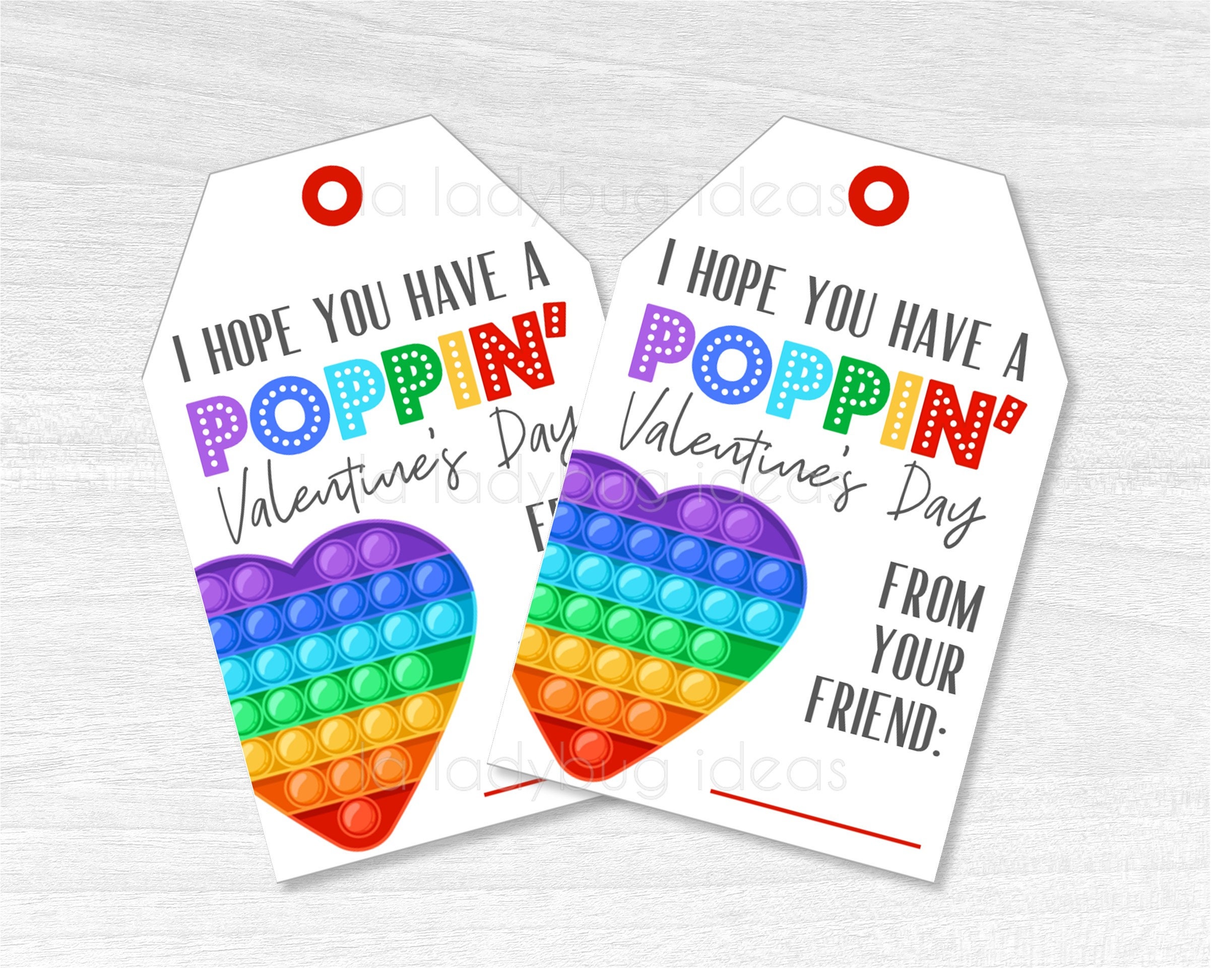 Valentine's Day Gift Tags. Poppin Valentine's Day Gift - Etsy