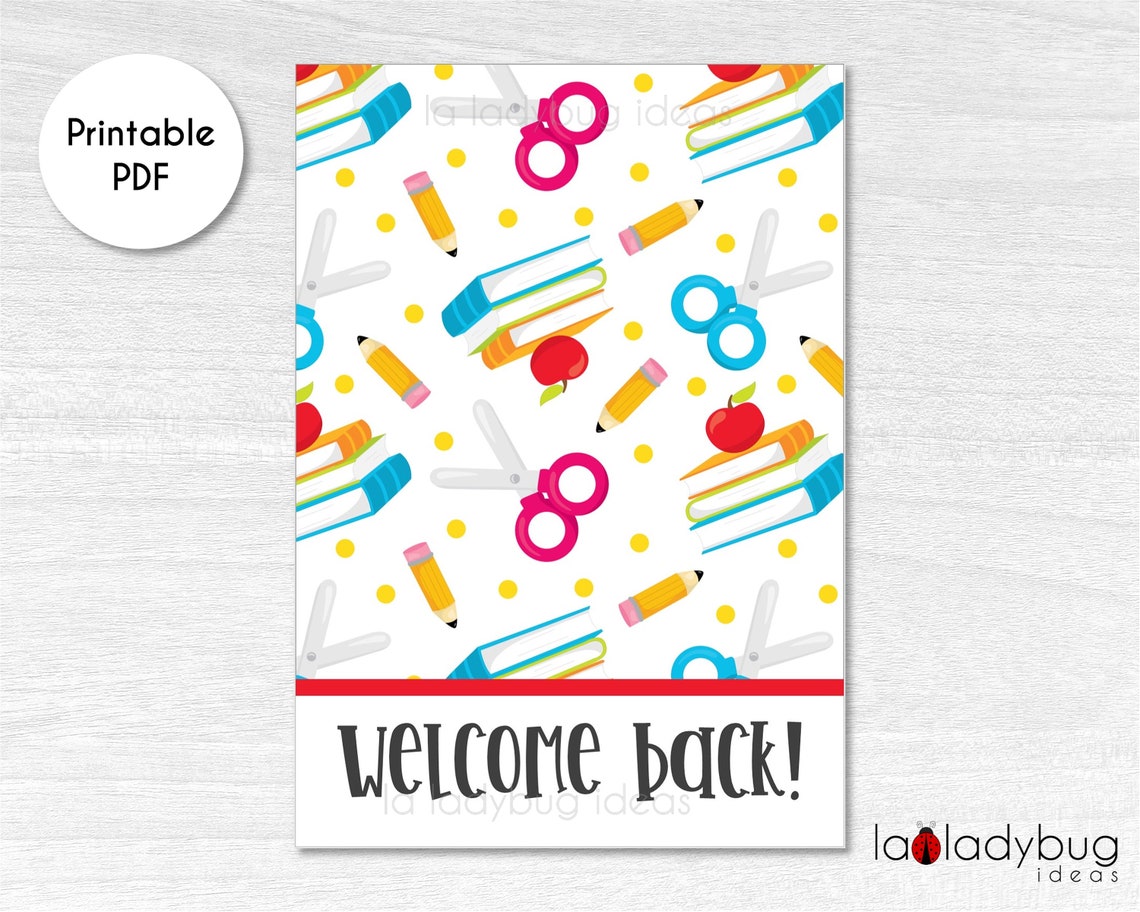 Printable Mini Cookie Card. Back to School Card for Cookies. - Etsy