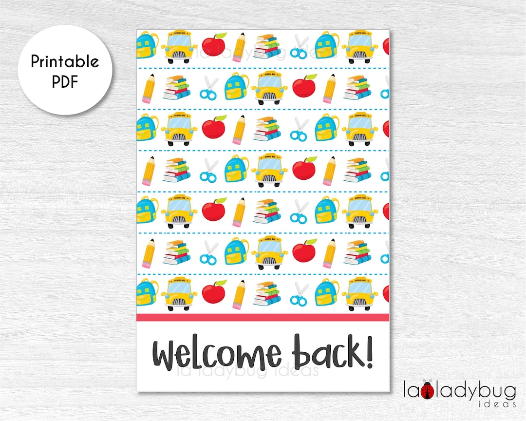 Welcome Back to School Cookie Card. Back to School Card for Cookies ...