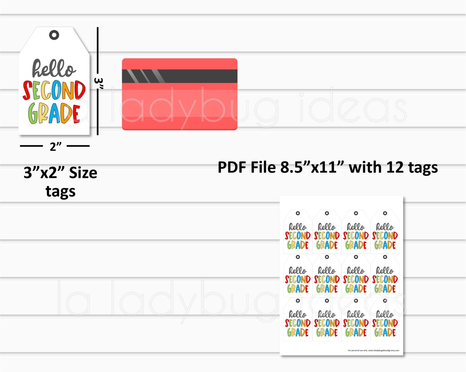 Back to School Gift Tag. Tags for Teachers. Printable PDF. | Etsy