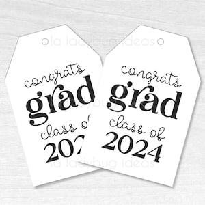 Graduation Gift Tags. Gift Tags for Class of 2024. Printable PDF ...