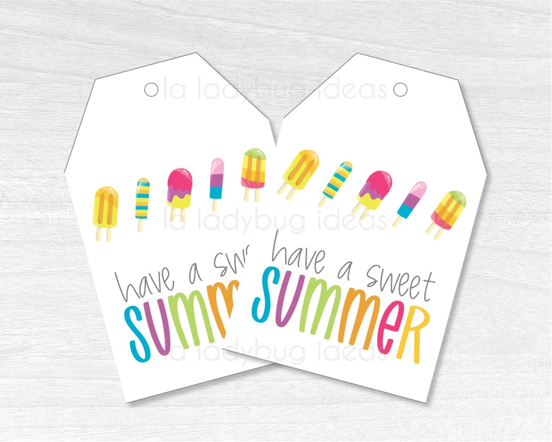 Summer Gift Tags. Gift Tags for Summer. Printable PDF. Instant Download ...