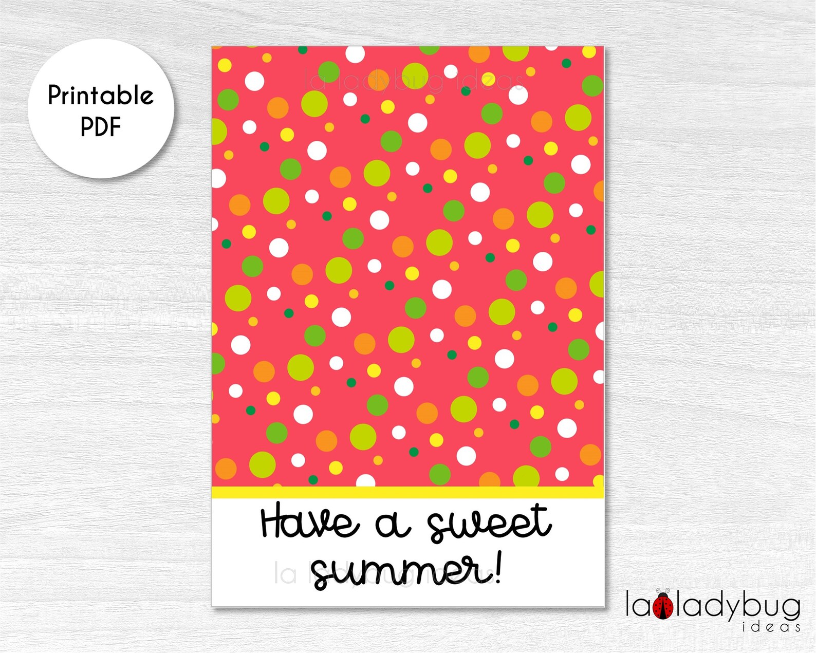 Printable Mini Cookie Card. Summer Card for Cookies. Digital - Etsy