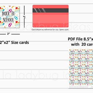 Printable Cookie Square Tag. Back to School Square Card for Cookies ...