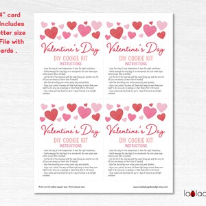 Valentine's Day DIY Cookie Kit Instructions. Valentine DIY Cookie Kit ...