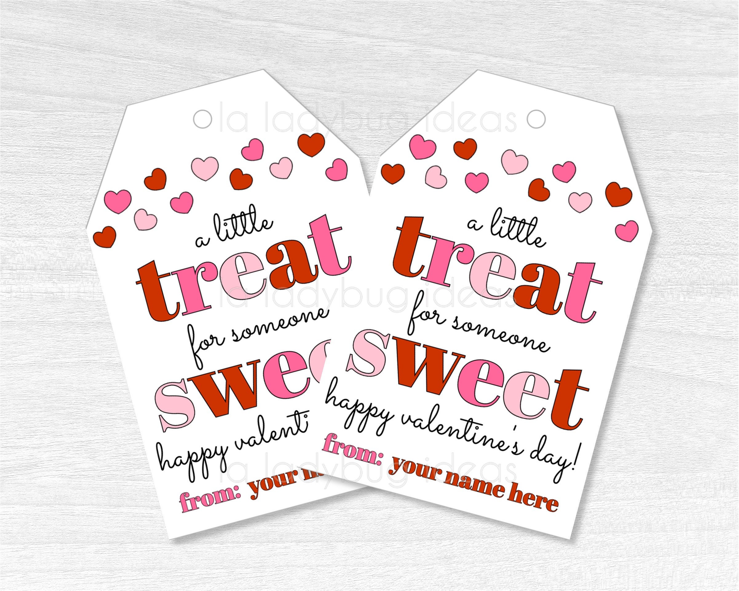Editable Valentines Gift Tags, Printable Treat Tags (PDF) - Etsy