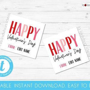 Printable Valentines Day Gift Tags. Editable Valentines Day Gift Tags ...
