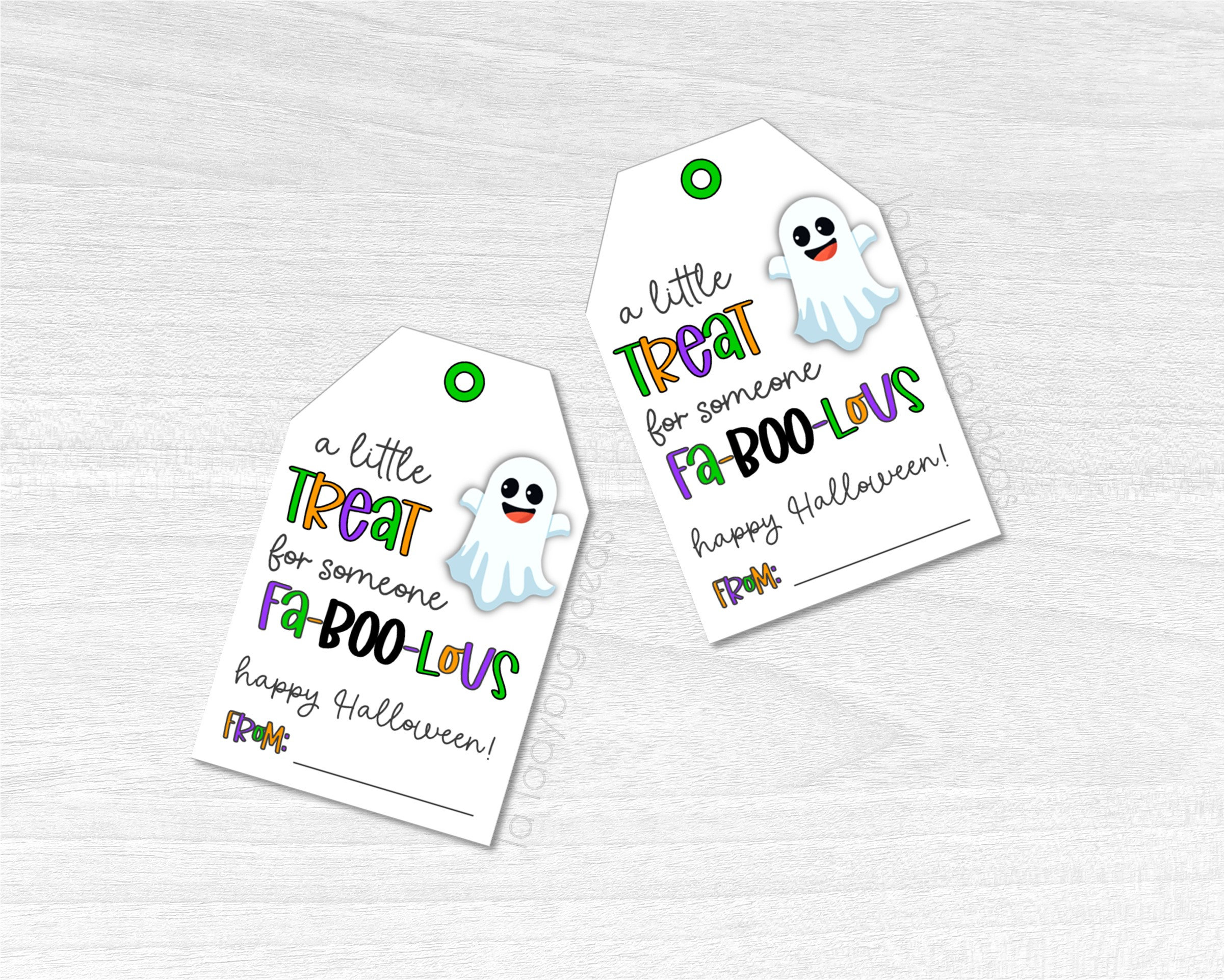 Faboolous Halloween Gift Tags, Printable PDF (instant Download) - Etsy