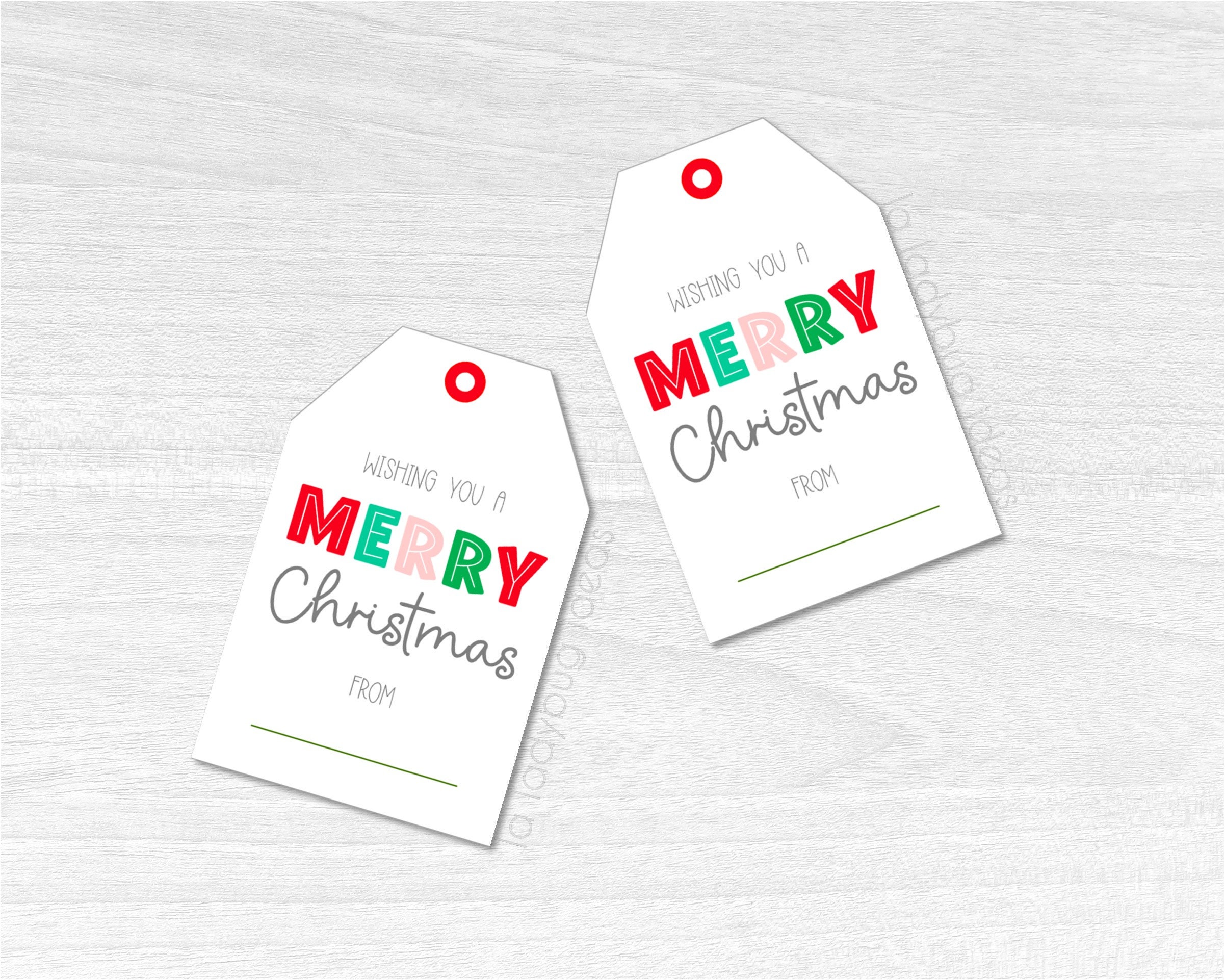 Merry Christmas Gift Tags. Printable Gift Tags for Christmas. PDF ...