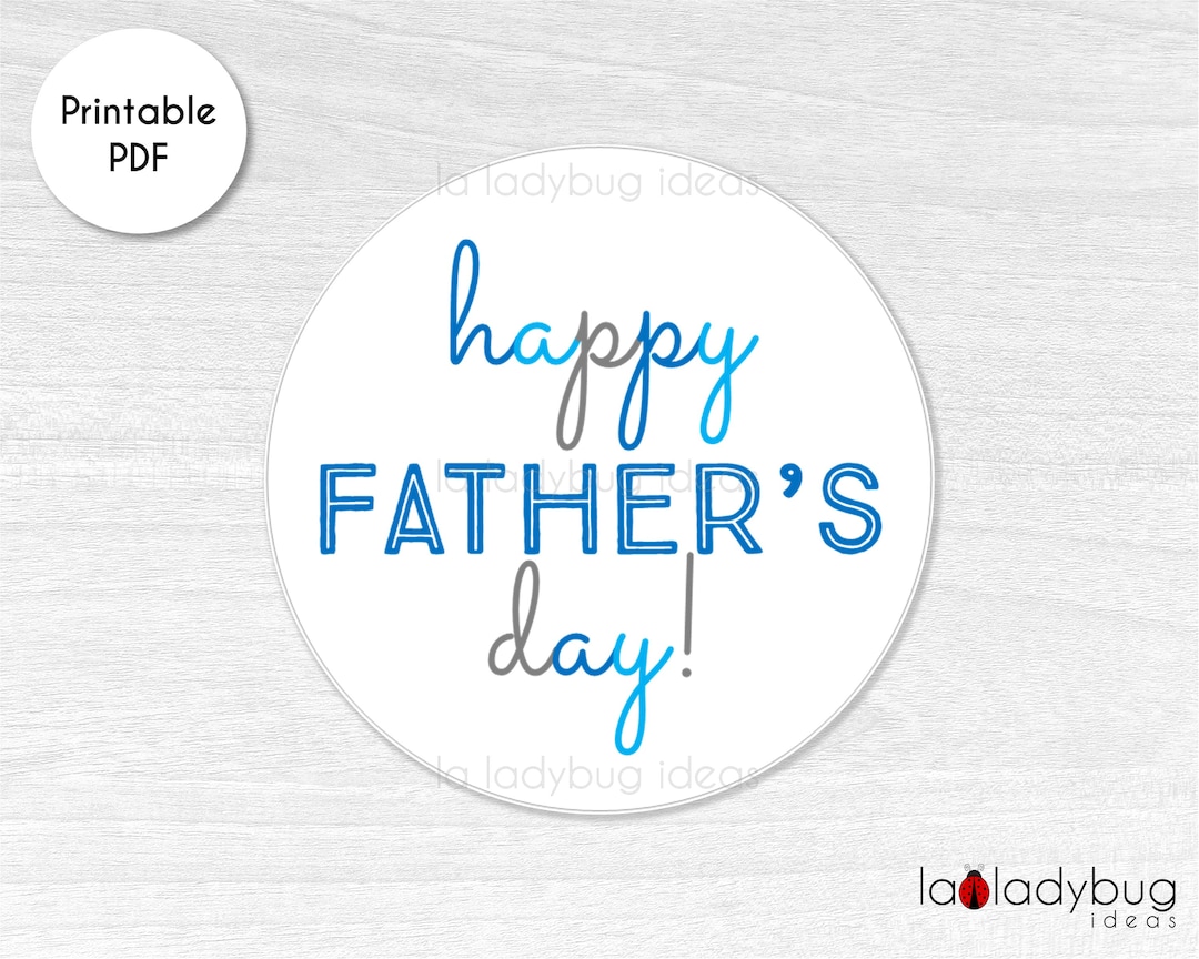 Fathers Day Stickers. Father's Day Gift Tags. Printable Stickers for ...