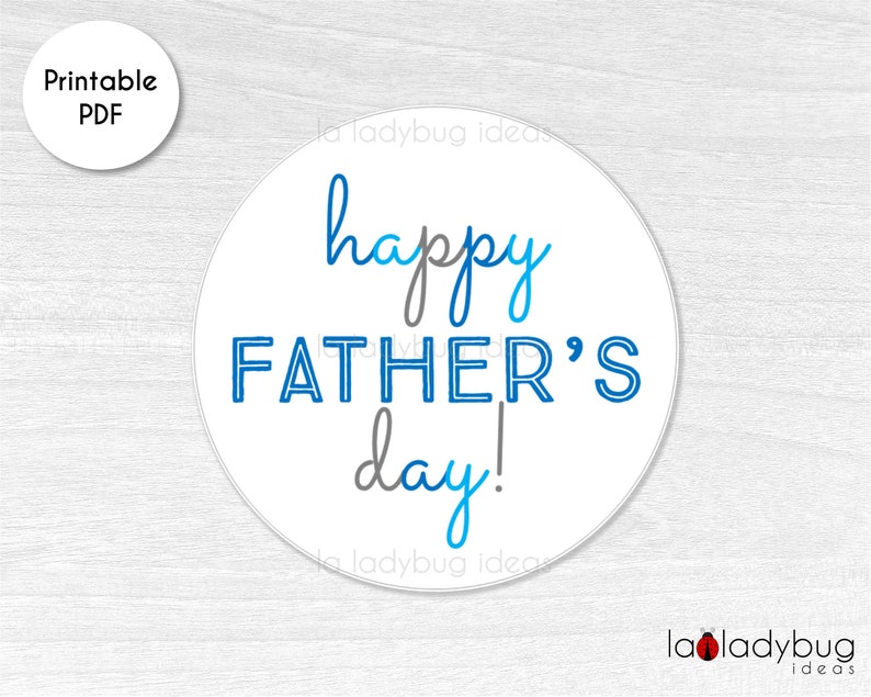 Fathers Day Stickers. Father's Day Gift Tags. Printable Stickers for ...