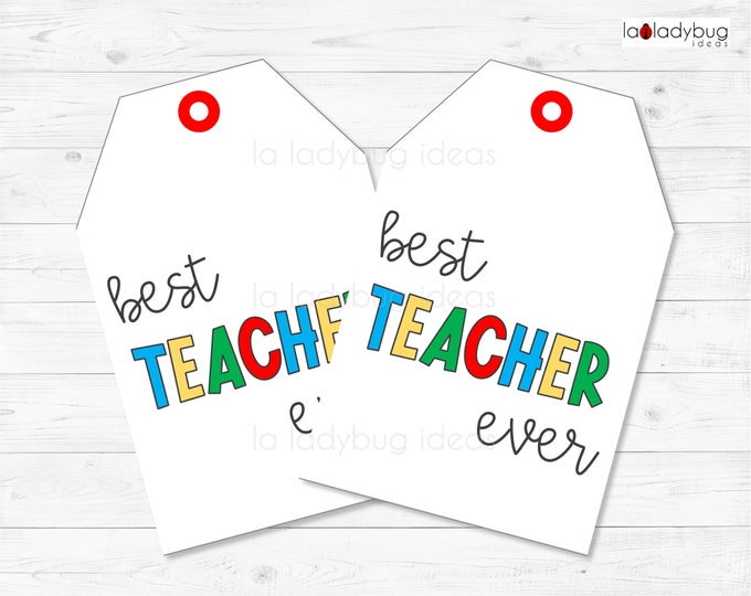 Teacher Gift Tags, Gift Tag Bundle, Teacher Appreciation Week, Teacher ...