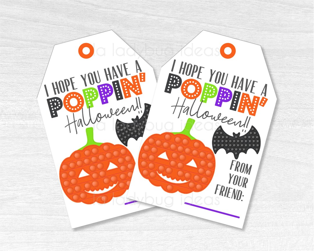 Halloween Gift Tags. Poppin Halloween Gift Tags. Printable PDF. Instant ...