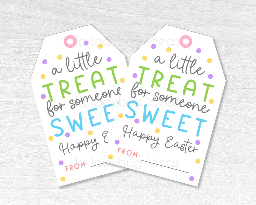 Easter Tags. Easter Gift Tags. Easter for Treats. Printable PDF ...