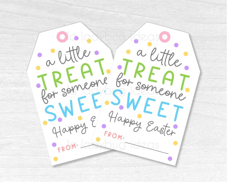 Easter Treat Tags, Printable Gift Tags (PDF) - Etsy