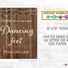 Dancing Feet Printable Sign. Rustic Wedding Sign. PDF Instant - Etsy