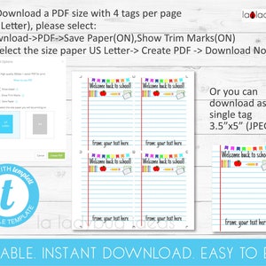 Editable Cookie Cards for Back to School. Printable Cookie Cards for ...