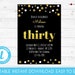 Thirty Birthday Invitation Editable and Printable. 30th - Etsy